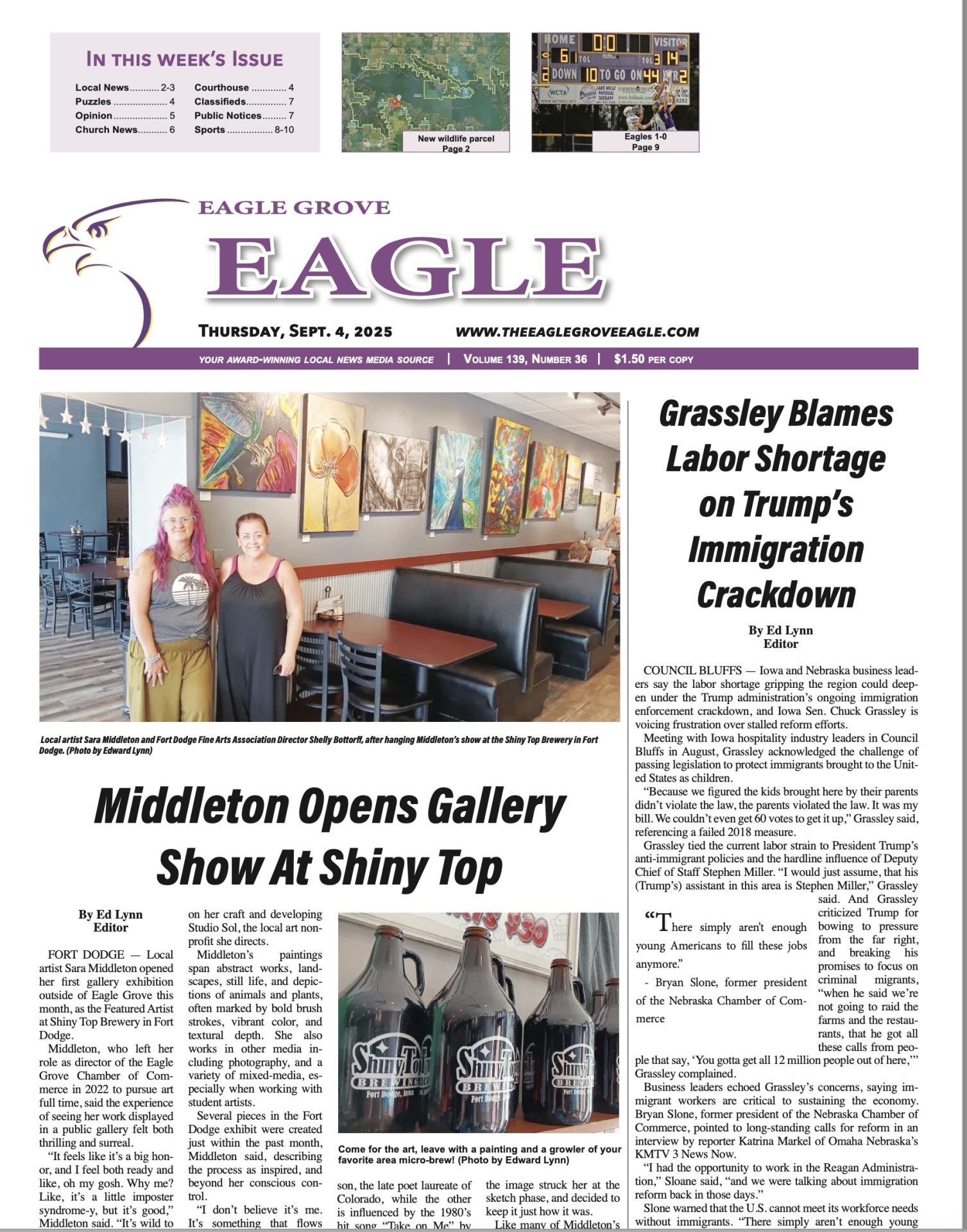 September 4, 2025 - Eagle Grove Eagle